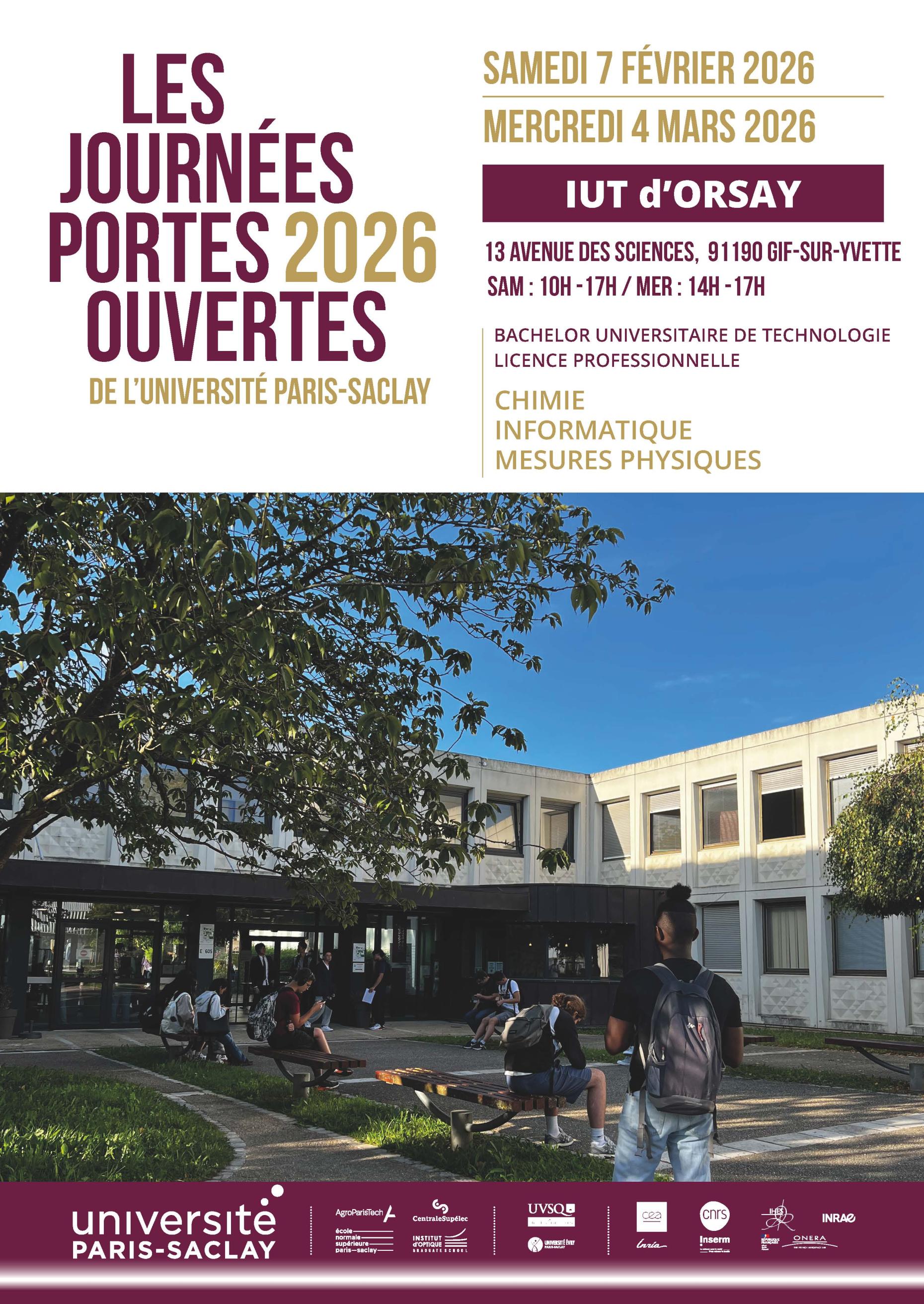 Journées portes ouvertes 2026 | IUT d'Orsay